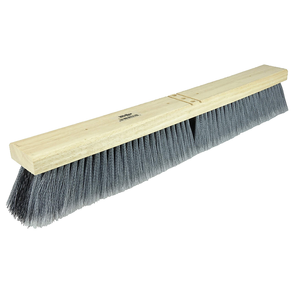 Weiler 44581 24" Block Size, Hardwood Block, Flagged Gray Polystyrene Fill, Contractor Medium Sweeping Broom