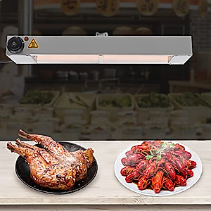 Electric Strip Heater Food Heat Lamp Overhead Food Warmer Infrared Strip Heater for Restaurants Buffets (24'')