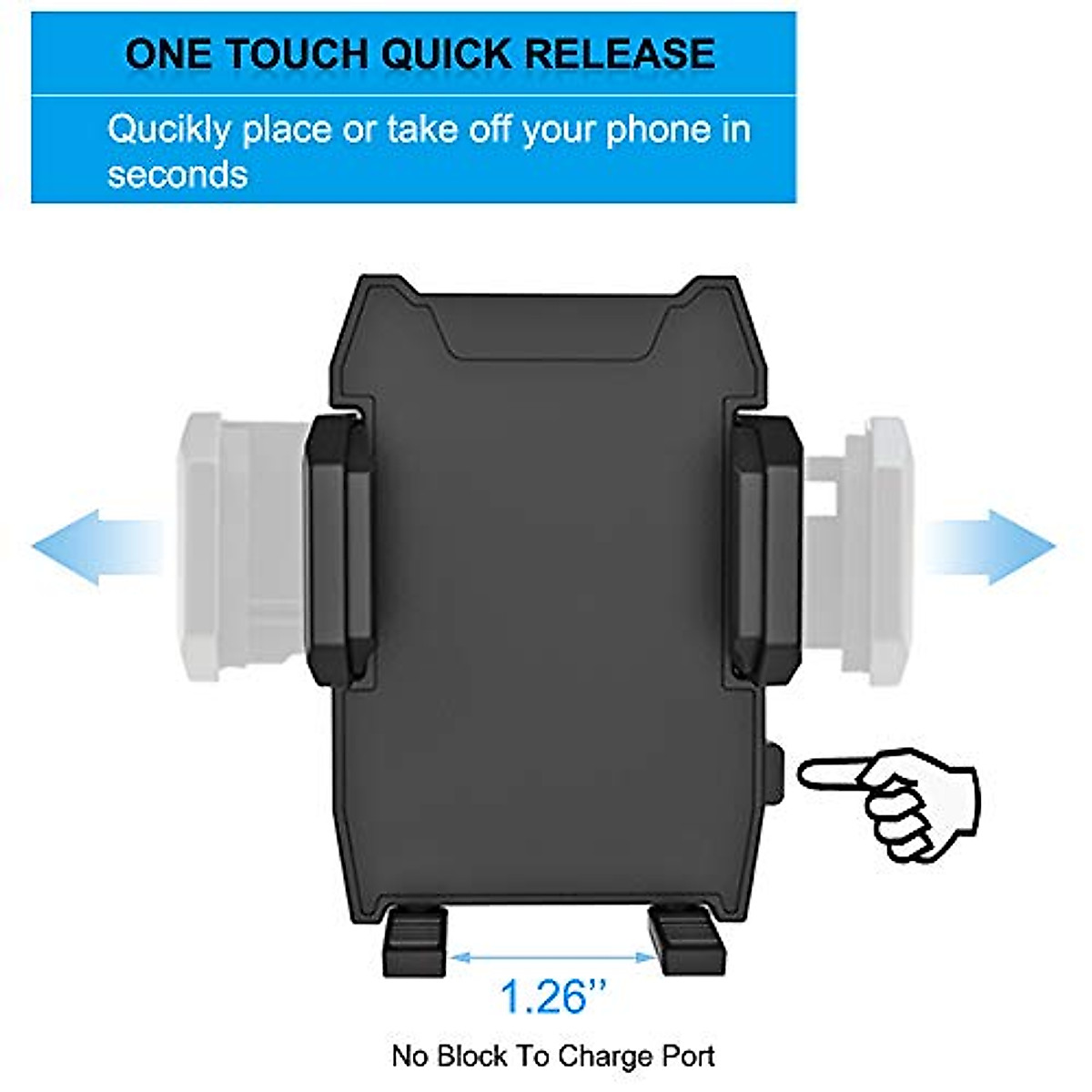 woleyi Fast Charging Car Phone Holder, Dual USB Port Car Charger Mount 360 Degree for iPhone 11 Pro Max 11 Xr Xs 8 Plus 8 and All 3.5-6.8 Inch Smartphones