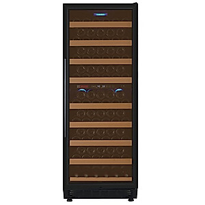 Allavino 24" Wide Vite II Tru-Vino 99 Bottle Dual Zone Black Right Hinge Wine Refrigerator