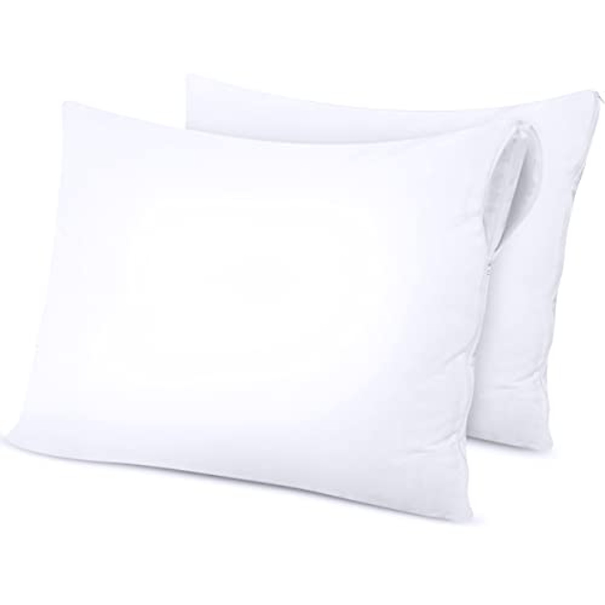 Utopia Bedding Waterproof Pillow Protector Zippered (2 Pack) Standard – Bed Bug Proof Pillow Encasement 20 x 26 Inches