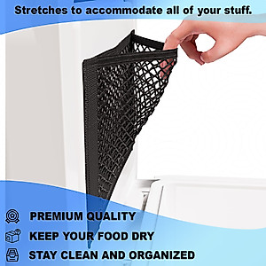 NATIKON Cooler Storage Net Bag High Capacity Nylon Mesh Storage Net Cooler Organizer for Coolers - 2 Pack (Medium)