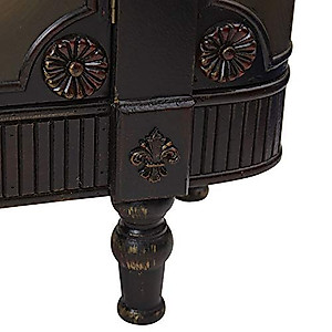 Nearly Natural French Vintage Style Floor Cabinet, 31.25" x 11.75" x 28", Brown