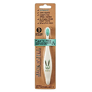 Jack N' Jill Bio Toothbrush (TM) Compostable & Biodegradable Handle BUNNY