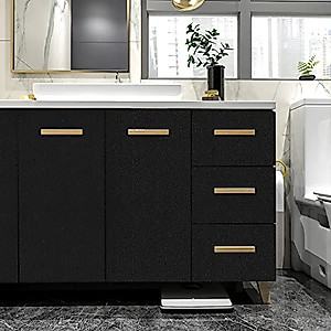 Black Contact Paper Peel and Stick Wallpaper for Bedroom Contact Paper for Cabinets Removable Wallpaper Self Adhesive Solid Black Wallpaper for Bathroom Waterproof Wall Covering Shelf Liner17.3 x78.7