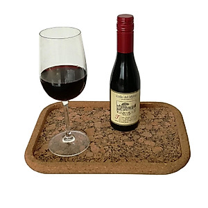 FixtureDisplays® 11.5"W x 0.7"H x 8.6"D Marble Cork Tray, Rectangular Serving Tray 21332-NPF
