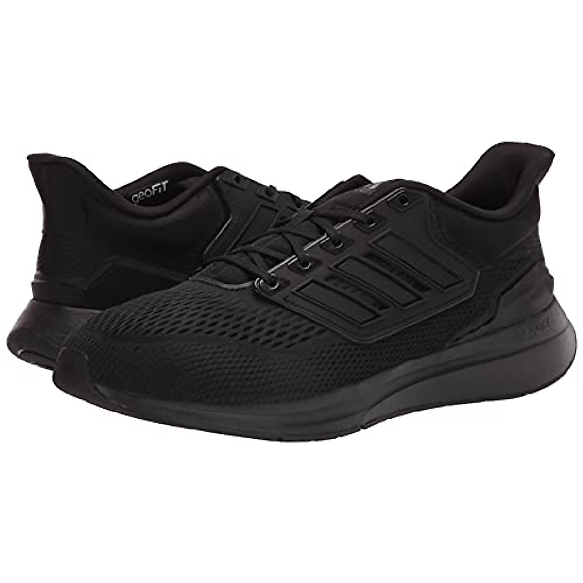 adidas Men's EQ21 Trail Running Shoe, Black/Black/Black, 12