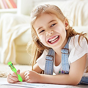 Frienda 24 Pieces 10-in-1 Retractable Ballpoint Pens shuttle pens Multicolor Pens Colorful Retractable Mini Shuttle Pens for Office School Supplies Students Children Kids