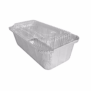 KitchenDance Disposable D & W Fine Aluminum Closeable Loaf Pan with Dome Lid - 33 Ounces Non-stick Aluminum Foil Pans Cakes, Cobblers - Baking Pan Perfect for Baking,Preparing Food, 212P, 500 Count