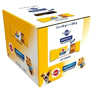 Pedigree Dentastix Advanced, Dental Care Chews for Small Dogs 5-10 kg, 12 Sticks