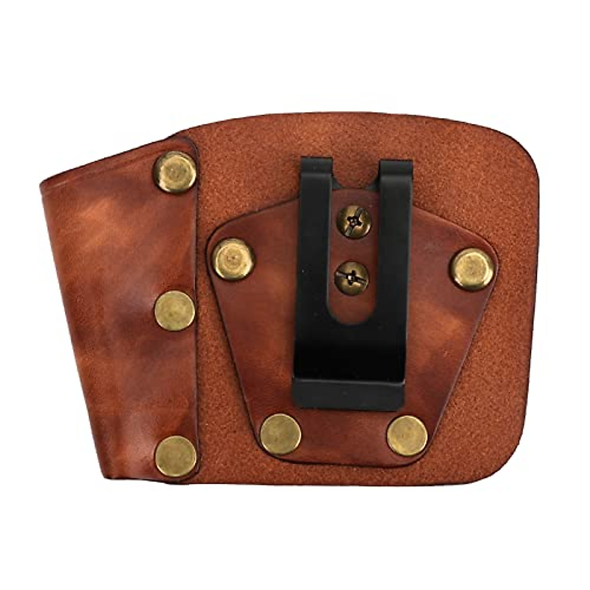 TOURBON Leather Clip on Tape Measure Holder Measuring Tape Holster with Pencil Pouch