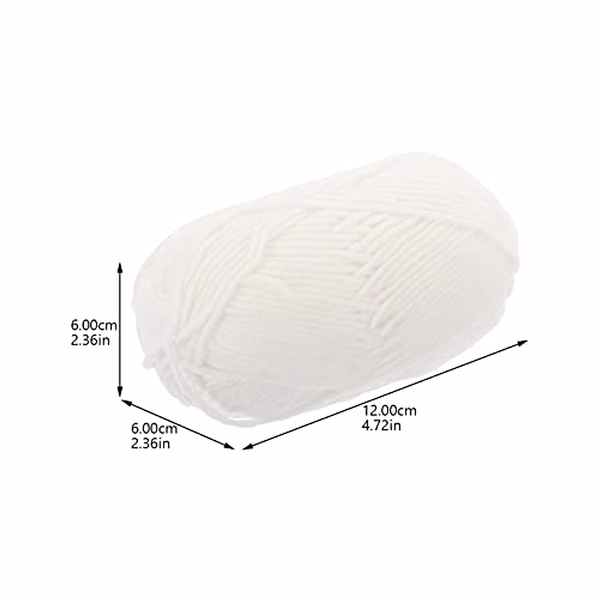 Sewroro 3 Rolls Knitting Yarn Cotton Yarn for Crocheting Cotton Heather Yarn Blanket Yarn Wool Round Rope Threads Balls Purse Yarn Pastel Yarn Sewing Thread Wool Yarn White Cream Baby Bulk