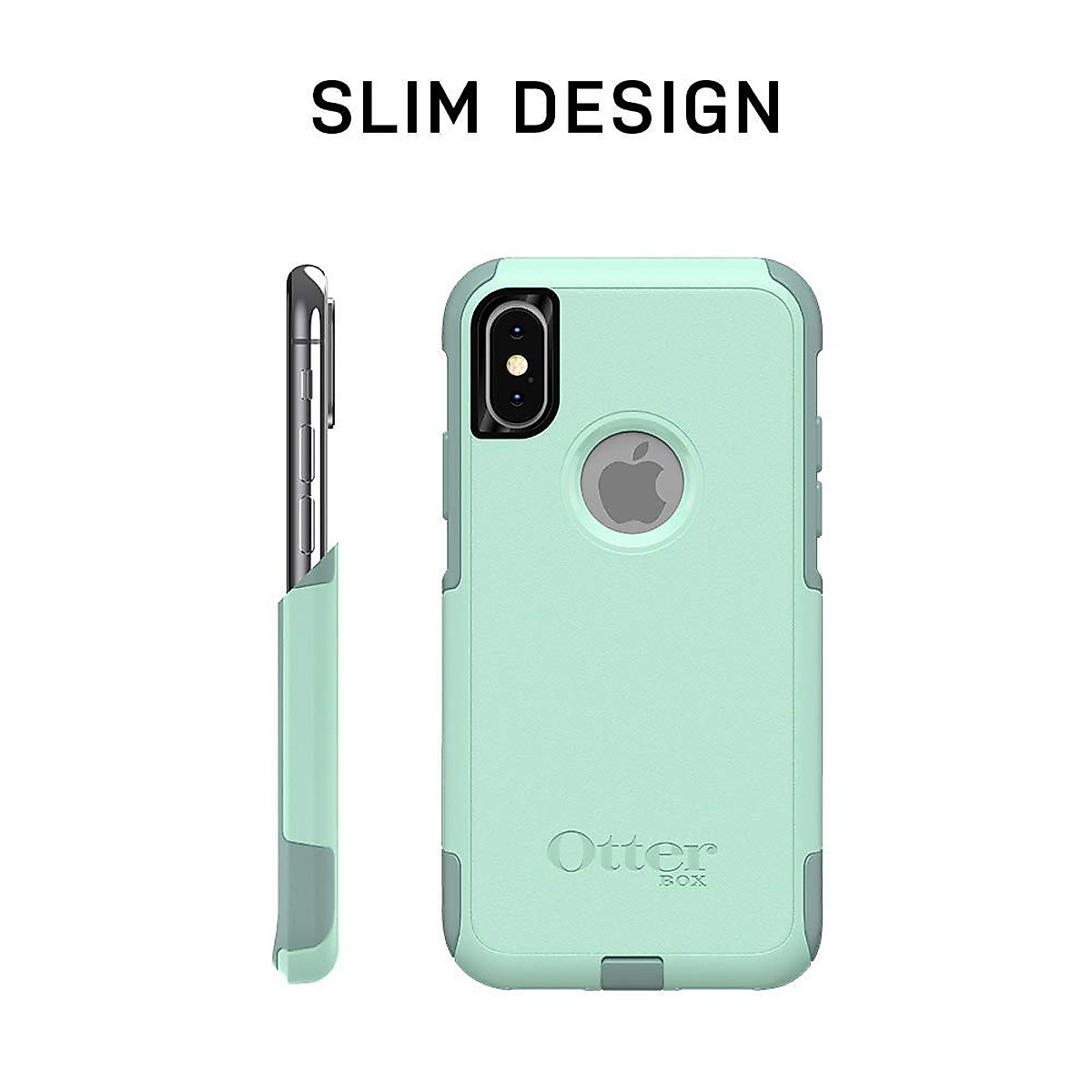 OtterBox iPhone Xs AND iPhone X Commuter Series Case - BALLET WAY (PINK SALT/BLUSH), slim & tough, pocket-friendly, with port protection