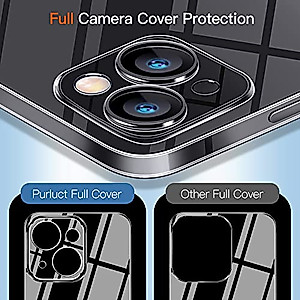 Purluct Compatible with iPhone 13 Mini Slim Case,Paper-Thin Transparent Finish Skin Back Case [Non Yellowing] Ultra Protective Cover with Camera Protection 5.4 Inch (Clear)