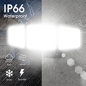 kelinvmi LED Flood Lights Outdoor 120W, 12000lm LED Security Light, High Brightness 4500K Warm White Light with IP66 Waterproof Exterior Floodlights for Yard, Garden,Playground