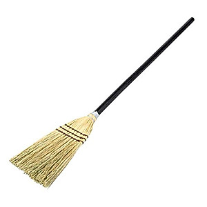 Rubbermaid Commercial Products Lobby Straw/Corn Broom, Brown, 38-Inch, Indoor/Outdoor Broom for Courtyard/Garage/Lobby/Mall/Office