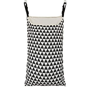HDHYK Adjustable Space Saving Door Hanging Laundry Hamper Bag with Over Door Hooks for Dirty Laundry