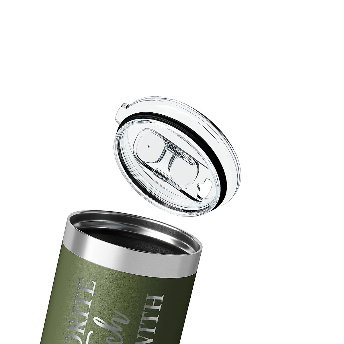 Cuptify You're my Favorite Bitch to Bitch About Skinny Tumbler with Lid Laser Engraved on Army Green 22 oz Vacuum Insulated Birthday Gift for Women, Best Friend, Sister