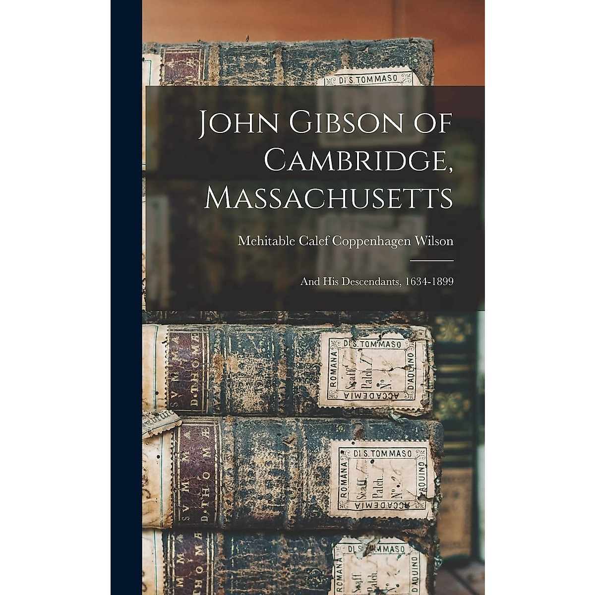 John Gibson of Cambridge, Massachusetts: And His Descendants, 1634-1899