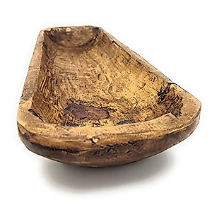 18"-21" Farmhouse Brown Baguette Dough Bowl, Decorative Bowl, Table Center Piece, Decorative Wood Bowl The New Dawn Bowl