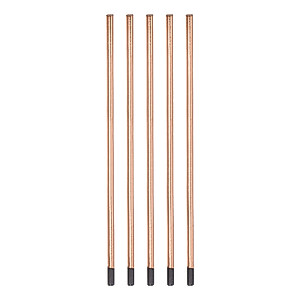 HARFINGTON 5pcs Copper Coated Gouging Carbon 10x355mm Carbon Gouging Rods Electrodes for Cutting and Gouging Metals