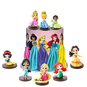 OULUN Cake Topper For Disney Princess,Princess Party Decorate Supplies