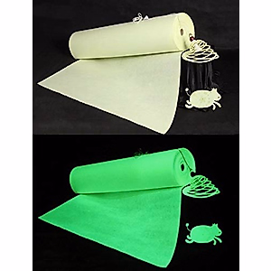 Glow in The Dark Fabric, Luminescent Phosphorescent Fabric, Glow Material for Clothes, Hats, Garments and Multiple Usage, Glows up to 5 Hours (39 x 53 inch)