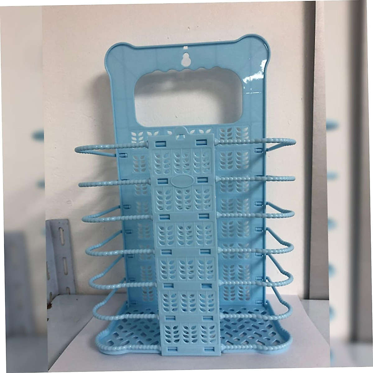 Cabilock 2pcs Folding Laundry Basket Hanging Wall Laundry Basket Collapsing Laundry Baskets Laundry Basket Organizer Wall Mounted Basket Wall Laundry Hamper Plastic Foldable Storage Rack