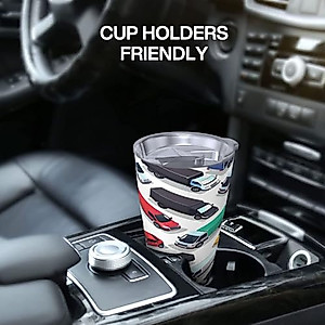 AYCZN Truck Car 20 OZ Tumbler Stainless Steel Travel Coffee Mug, Transport Insulated Water Bottle with Lid Leakproof Thermal Cup