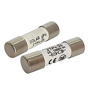 HALONE 100pcs 1000V 10 * 38MM 2A/3A/4A/5A/8A/10A Solar Pv Fuse for Solar System BX0234 (AMP : 8A)