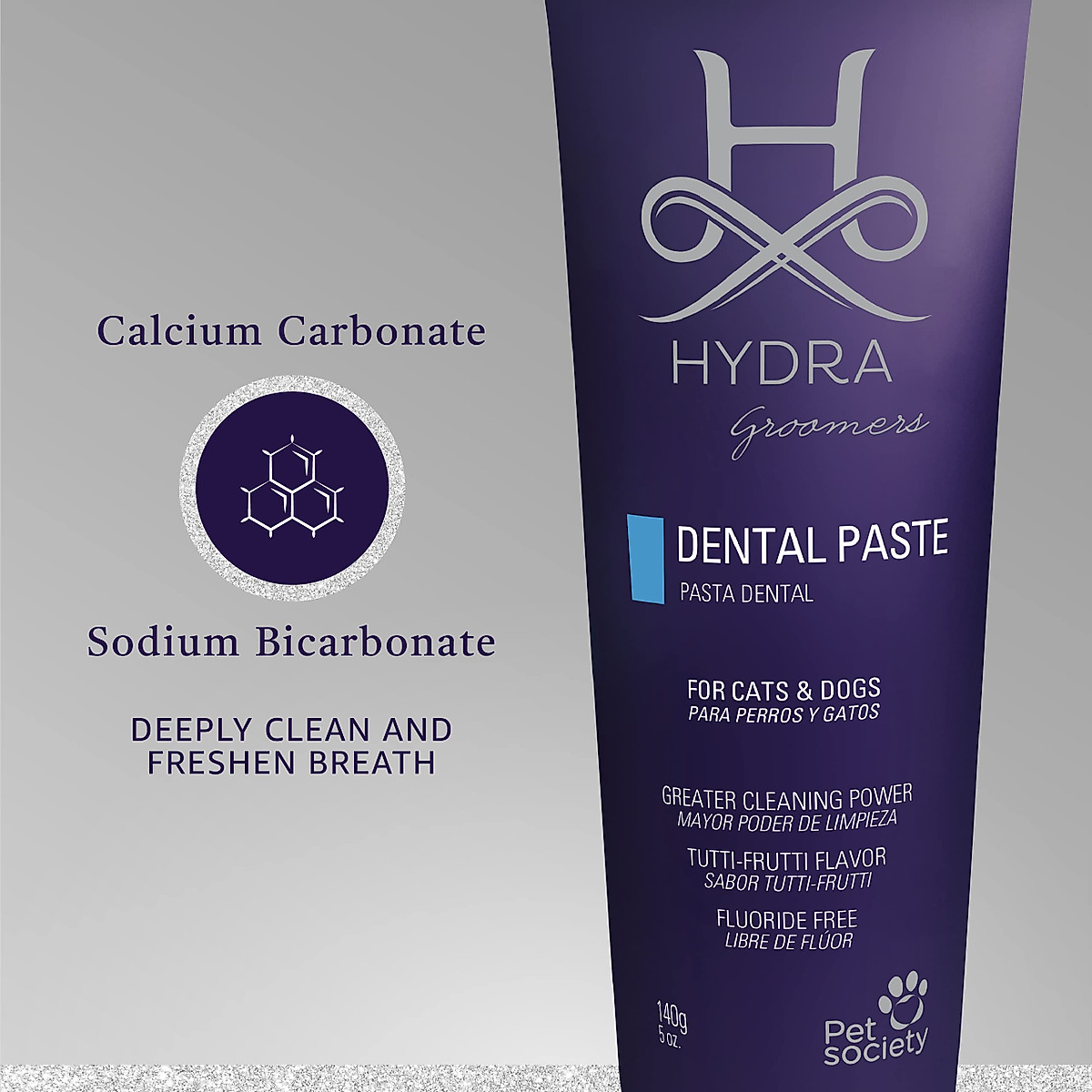 Hydra Professional Dental Paste, Fluoride-Free Pet Toothpaste, Breath Freshener for Dogs and Cats, Suitable for All Breeds, 5 Ounces