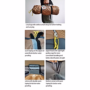 camppal 1 Person Tent Backpacking Tent for Camping Hiking Trekking Hunting Super Lightweight and Waterproof & Windproof 4 Season Mountain tent MT051 (Khaki)