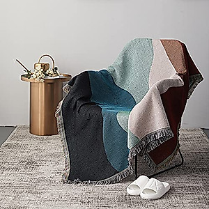 ESTELLEF Boundless Hill Sea Sofa Throw Blanket for Couch Bed Soft Decorative Woven Knit Throws Reversible Dust-Proof Line Blanket for Chair,Sofa,Living Room,Bedroom (Size : 180x260cm/70.8x102.3in)
