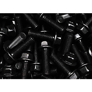 (15) Grade 8 Hex Head Flange Bolts 5/8-11 x 2 Plain Black Frame Screws