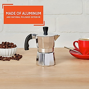 Imusa Aluminum Espresso Stovetop 1-cup Coffeemaker, Silver