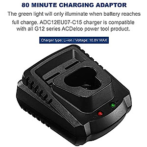 ACDelco G12 Series 12V Cordless 3" Mini Polisher Tool Set with 2 Li-ion Batteries, Charger, and Accessory Kit, ARS1212
