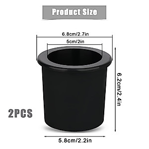 AIEX 2 Pcs Table Umbrella Hole Rings, Umbrella Cone Wedge Silicone Patio Table Umbrella Hole Plug, Soft Terrace Table Umbrella Wedge for Coffee Shop Milk Tea Shop Courtyard (Black)