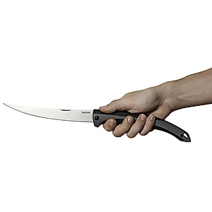 Kershaw 6.5" Folding Fish Fillet Knife, Japanese Stainless Steel Blade, Fishing Fillet Knife for Meat,Black