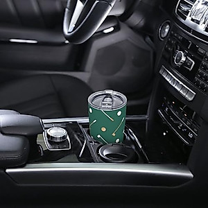 Yaxongx 20oz Tumbler Golf Balls Double Wall Vacuum Insulated Coffee Mug with Lid and Metal Straw Brush Reusable Stainless Steel Water Bottle Travel Cup Gifts for Car Ice Drinks Hot Beverage