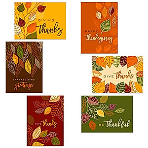 Canopy Street Modern Thanksgiving Card Assortment/Grateful Greeting Cards With Envelopes / 24 Holiday Cards For Business Or Personal Use