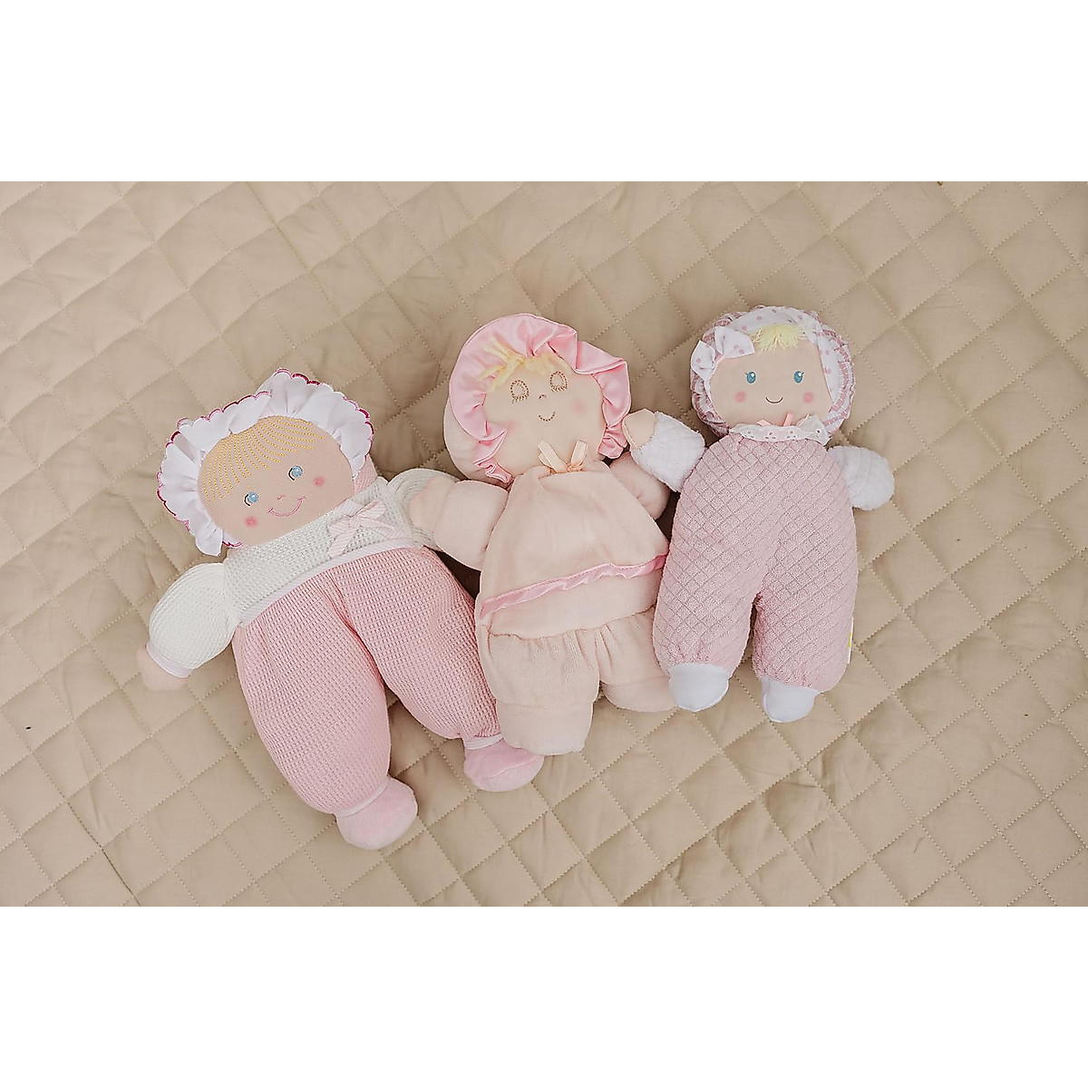 Genius Baby Toys My First Baby Doll, Super Soft and Cuddly, Vintage Classic Style with Pink Dress and Yellow Hair, Ideal New Baby Gift or Baby Shower Present