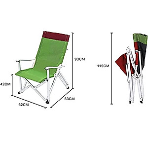 UTOQIA Camping Chair Camp Chair Fishing Chair with Foldable Backrest, Camping Ultralight Aluminum Tube Seat Stool Backpack Chair with Handrail Folding Chairs Outdoor Fishing Chair (Color : Green)