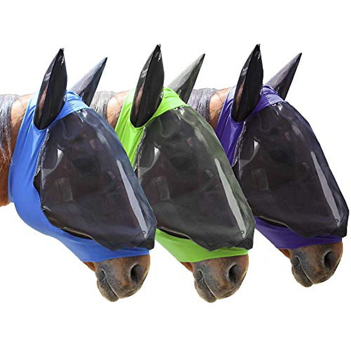 Derby Originals Reflective Lycra Fly Mask with 1 Year Warranty Mesh Eyes and Ears