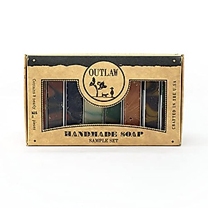 Unique Handmade Soap Samples - Try 8 Unconventional Popular Natural Soaps - Sample Set Soap for Men and Women - By Outlaw