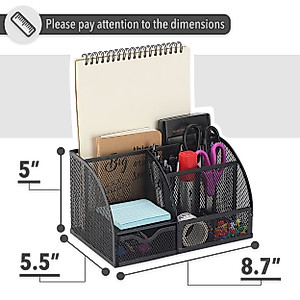 Mr. Pen- Mesh Desk Organizer, Black, Pen Holders Organizers, Desk Pencil Organizer, Pen /Pencil Holder, Pen Organizer for Desk