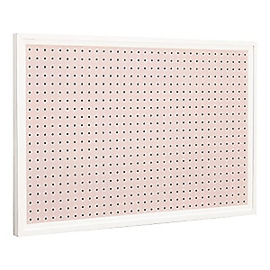 ARTAWEIN Pegboard Organizer - Craft Peg Board, Nursery Storage, Wall Organizer and More, Comes with 1 x Free Shelf Fits Most 1/4" and 1/8" Pegboard Accessories (Pink)