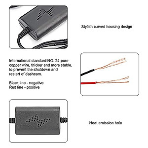 Gorgeri Dash Cam Hardwire Kit,12V/24V to 5V 2.5A Parking Monitor Converter Cable Left Angle Mini USB Step-Down Line for Parking Monitoring,Parking Monitoring Line