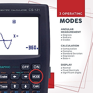 Scientific Calculator with Graphic Functions - Multiple Modes with Intuitive Interface - Perfect for Beginner and Advanced Courses, High School or College