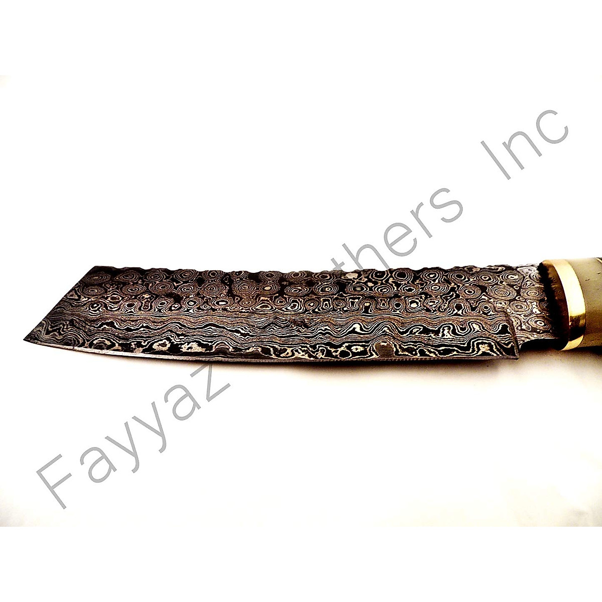 FAYYAZ BROTHERS Custom Hand Made Damascus Steel Hunting Knives/Tanto Knife FBK-15664 (Natural Bone)
