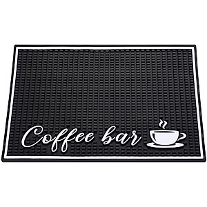 Bar Mats for Countertop Stylish 18 x 12 Inches Service Bar Mat with 1 cm Thick Bar Accessories Coffee Maker Mat for Countertops Kitchen Counter Mat Dish Drying Mat Coffee Spill Mat for Bar Restaurants